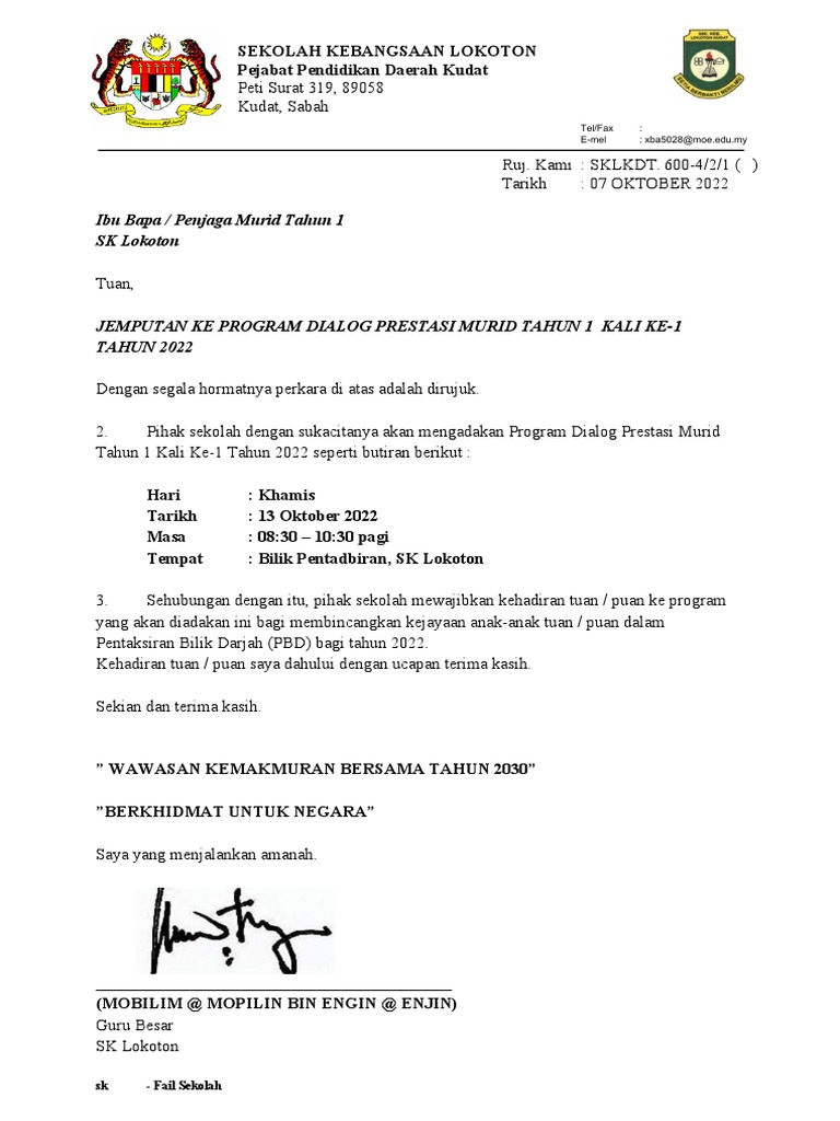 Dialog Prestasi Tahun 1 | PDF