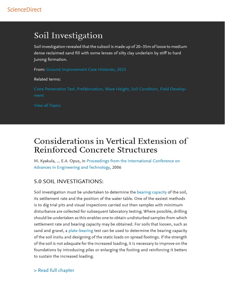 Soil Investigation | PDF | Deep Foundation | Geotechnical Engineering