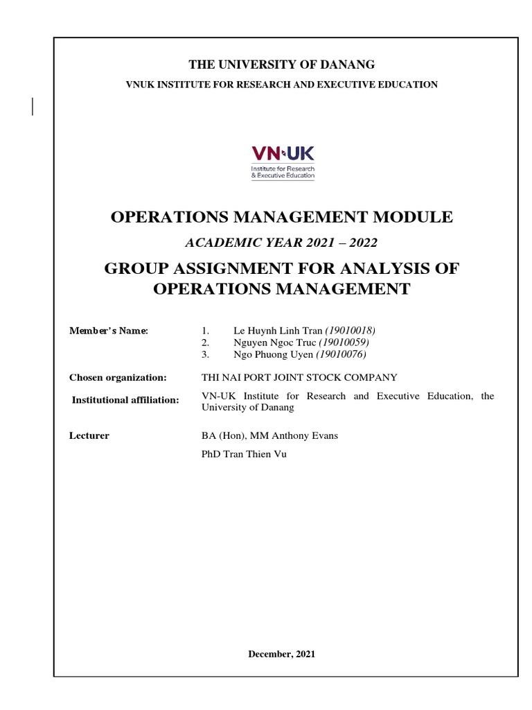 Operations Management Analysis | PDF | Warehouse | Inventory