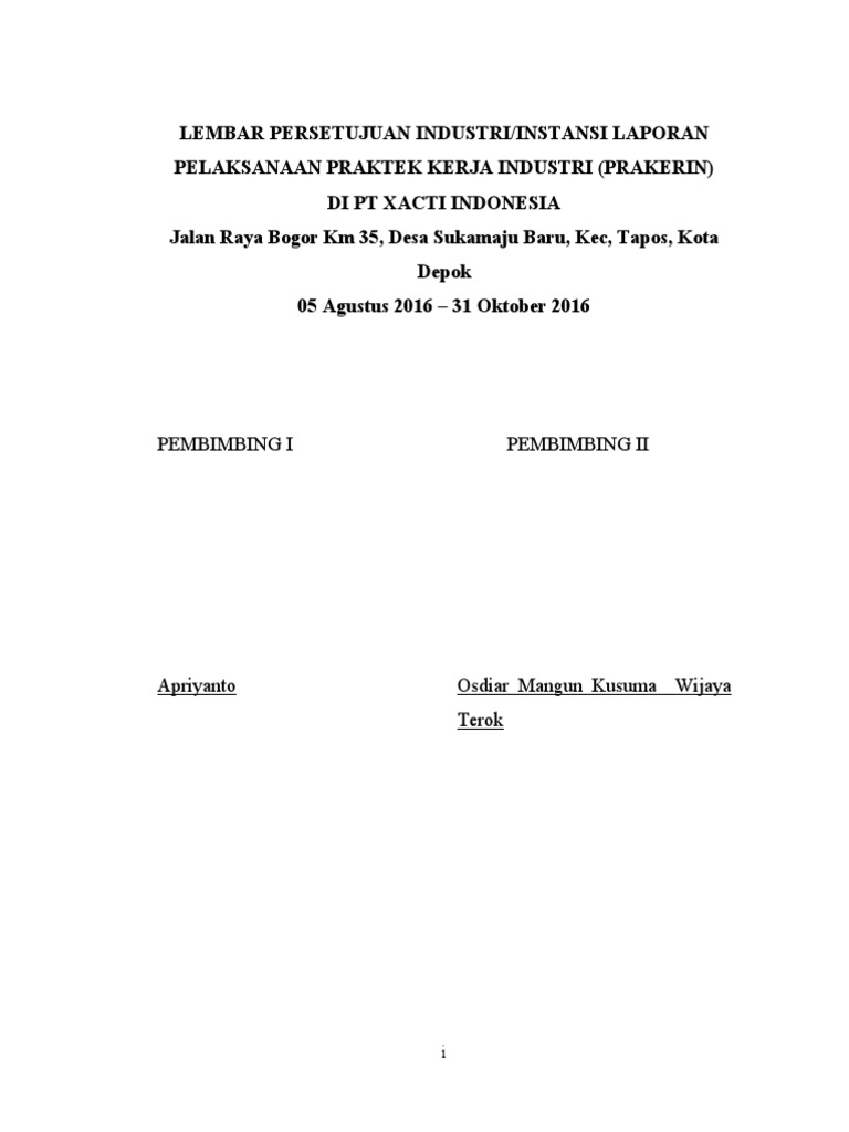 Lembar Pengesahan | PDF | Karier & Perkembangan | Bisnis
