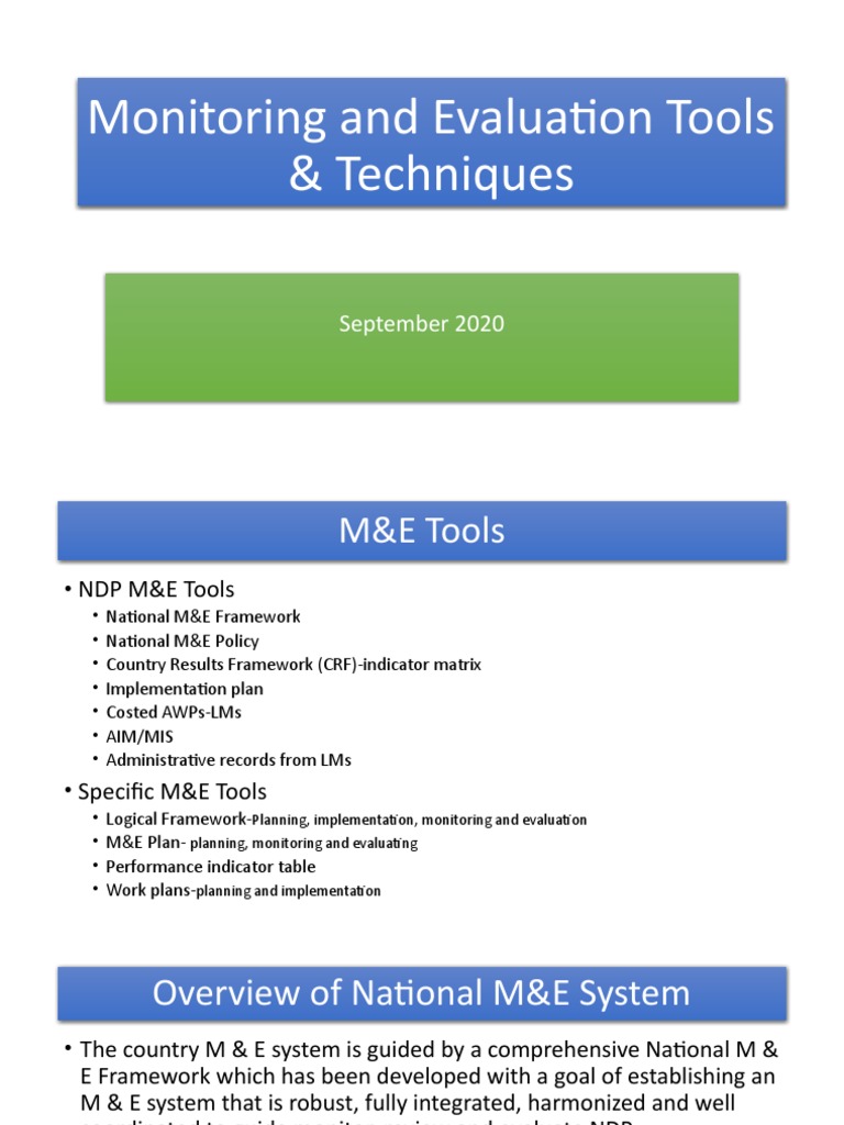 M & E Tools | PDF | Evaluation | Information