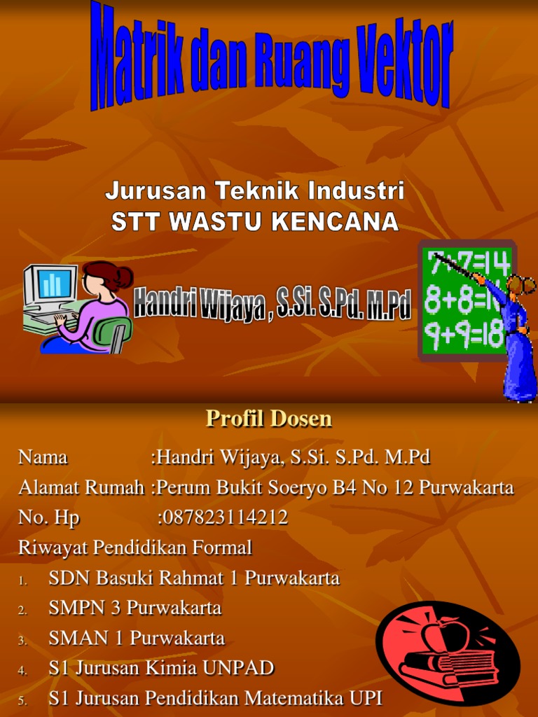Sap Matrik Dan Ruang Vektor | PDF Sap Matrik Dan Ruang Vektor | PDF