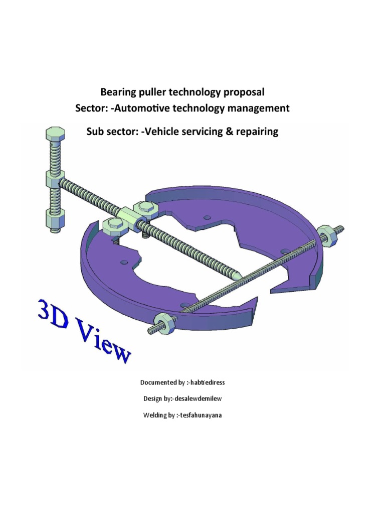 Bearing puller tech proposal | PDF | Welding | Construction
