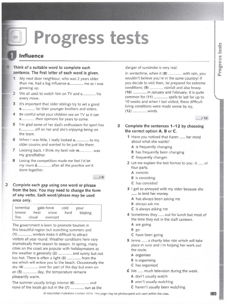 Straight To Fce Test 1 | PDF