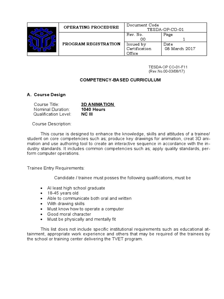 3D Animation NC III | PDF | Educational Assessment | Negotiation