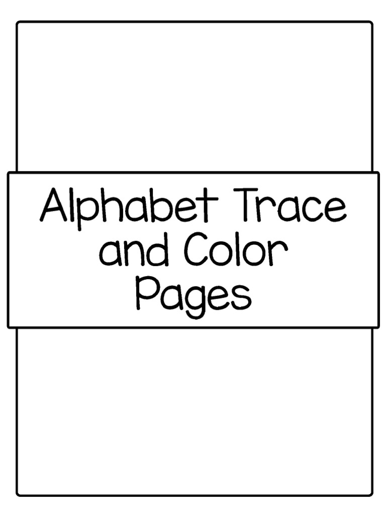 Alphabet Trace and Color Pages A | PDF
