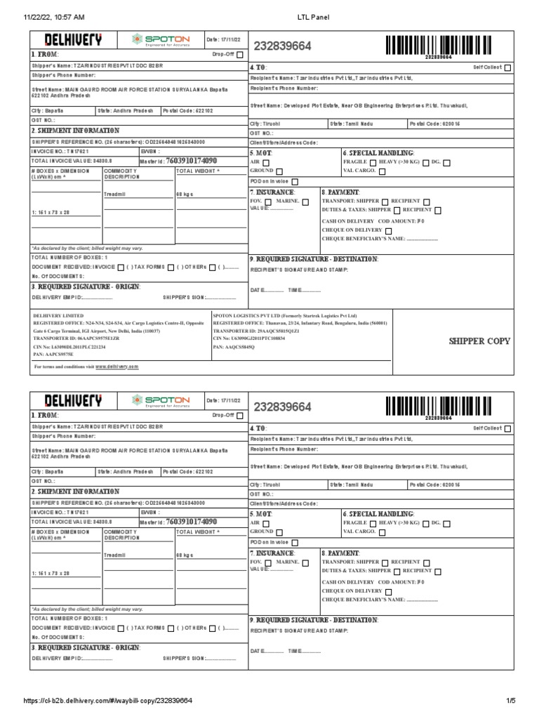 LTL Panel | PDF | Cargo | Freight Transport