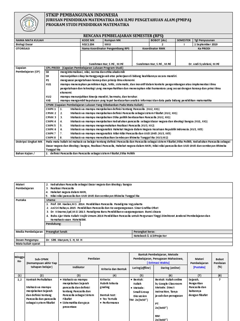 Rps Biologi Dasar | PDF