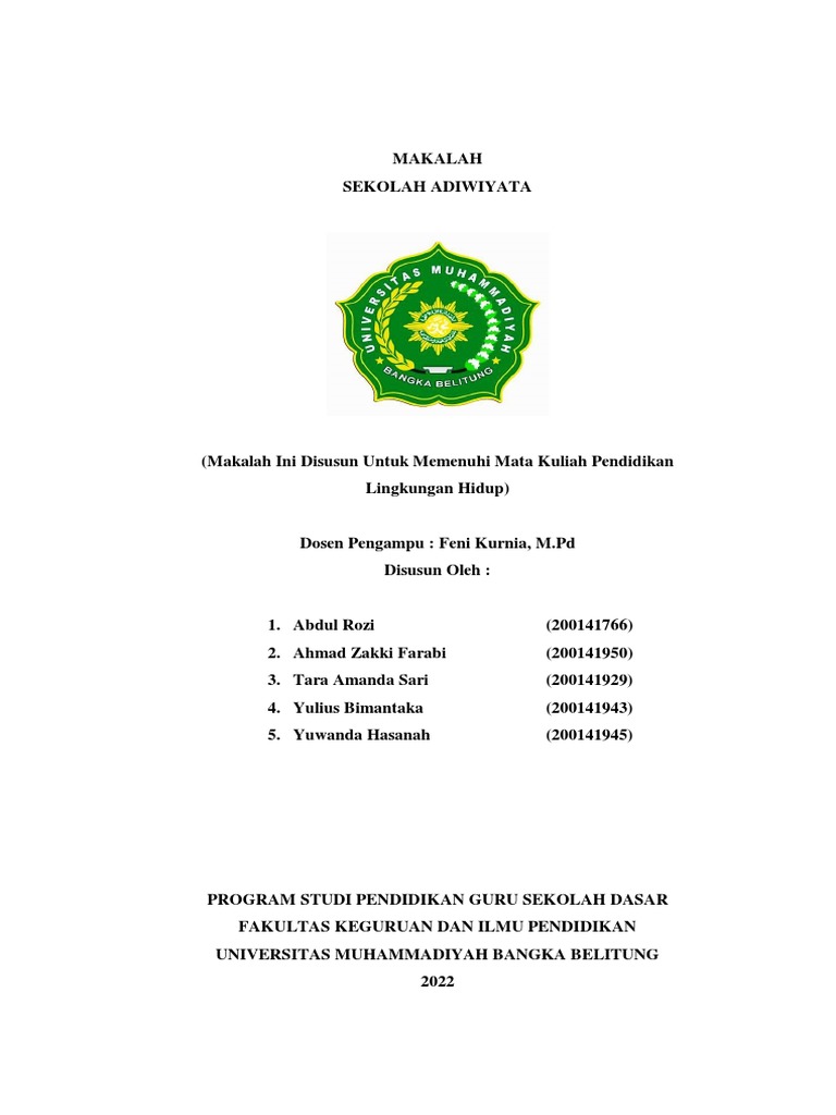 PLH 2022 Kelas 5e Kelompok 5 Sekolah Adiwiyata | PDF PLH 2022 Kelas 5e Kelompok 5 Sekolah Adiwiyata | PDF