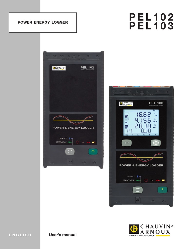 Chauvin Arnoux PEL 102 - 103 User's Manual | PDF | Electronics | Electrical Engineering