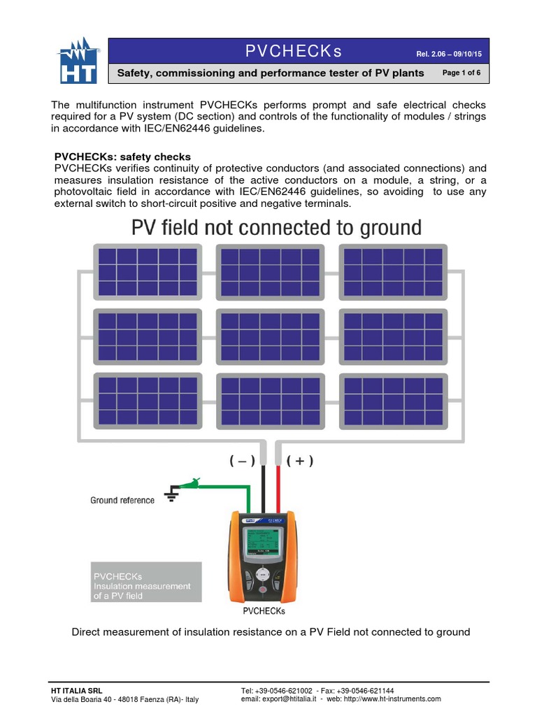 PVCHECKs | PDF | Photovoltaics | Photovoltaic System