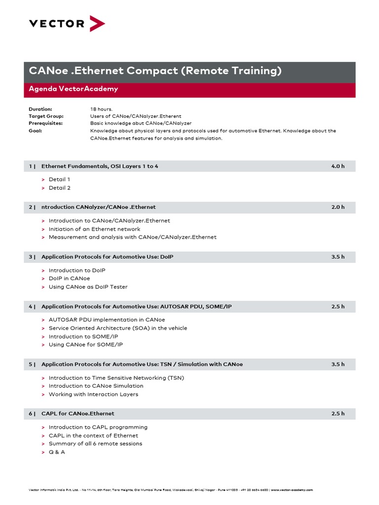 CANoe Ethernet Compact Training Overview | PDF | Service Oriented ...