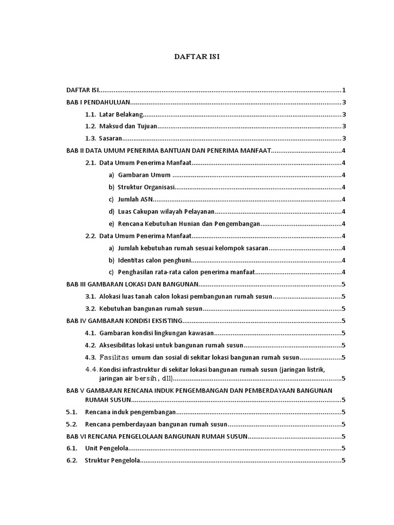 Contoh Format Proposal Pembangunan Rusun | PDF