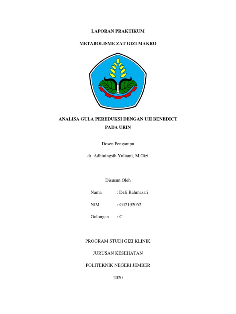 Analisa Gula Pereduksi Dengan UJi Benedict Pada Urin | PDF