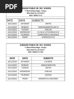 Primary School Time Table 2025-26 | PDF