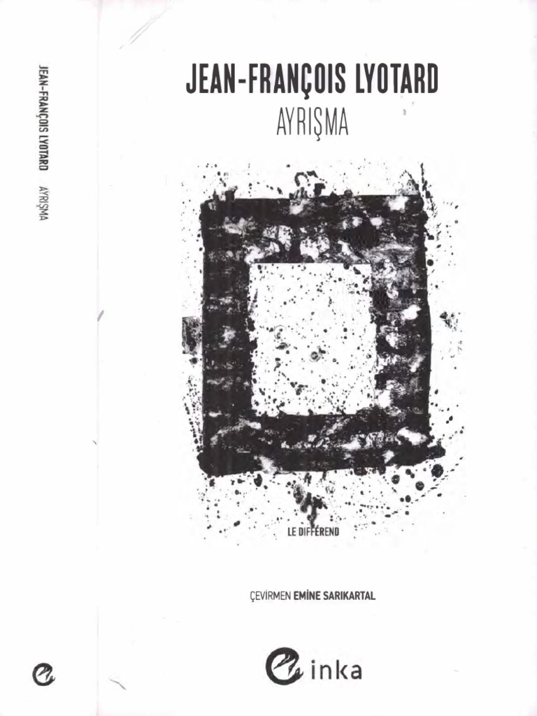Jean-François Lyotard Ayrışma | PDF