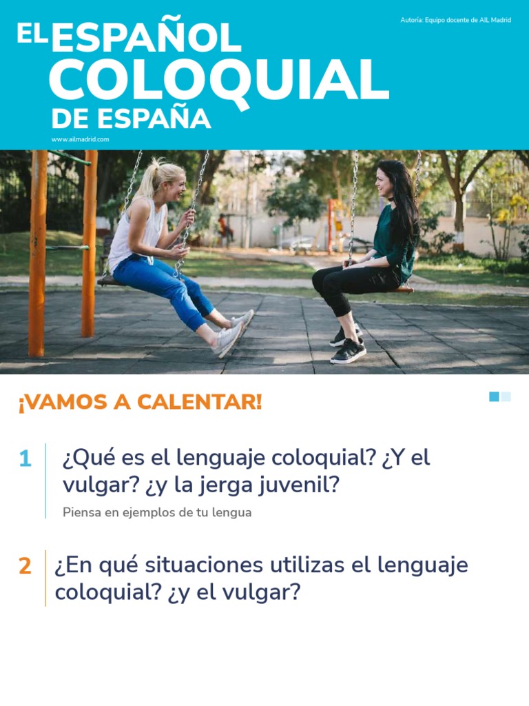 Presentacion Leccion Espanol Coloquial | PDF | Comida y bebida