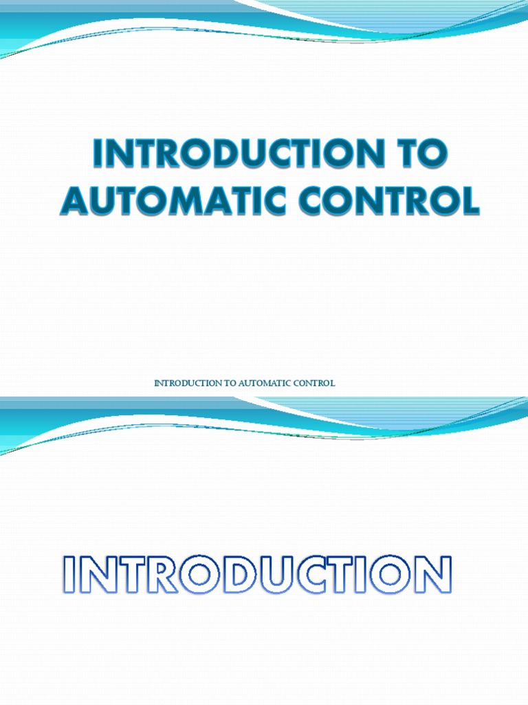Troduction Control System Pdf Control Theory Automation