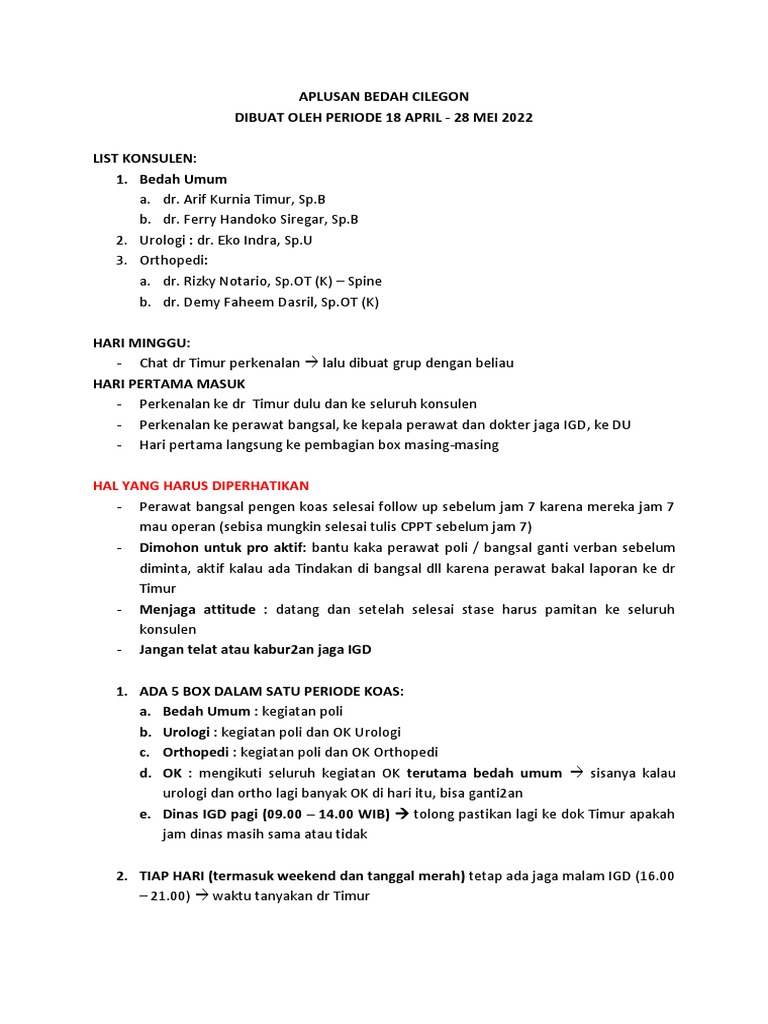 Aplusan Bedah Cilegon - Yarsi - April 2022 | PDF | Kajian Bahasa Asing | Sains & Matematika