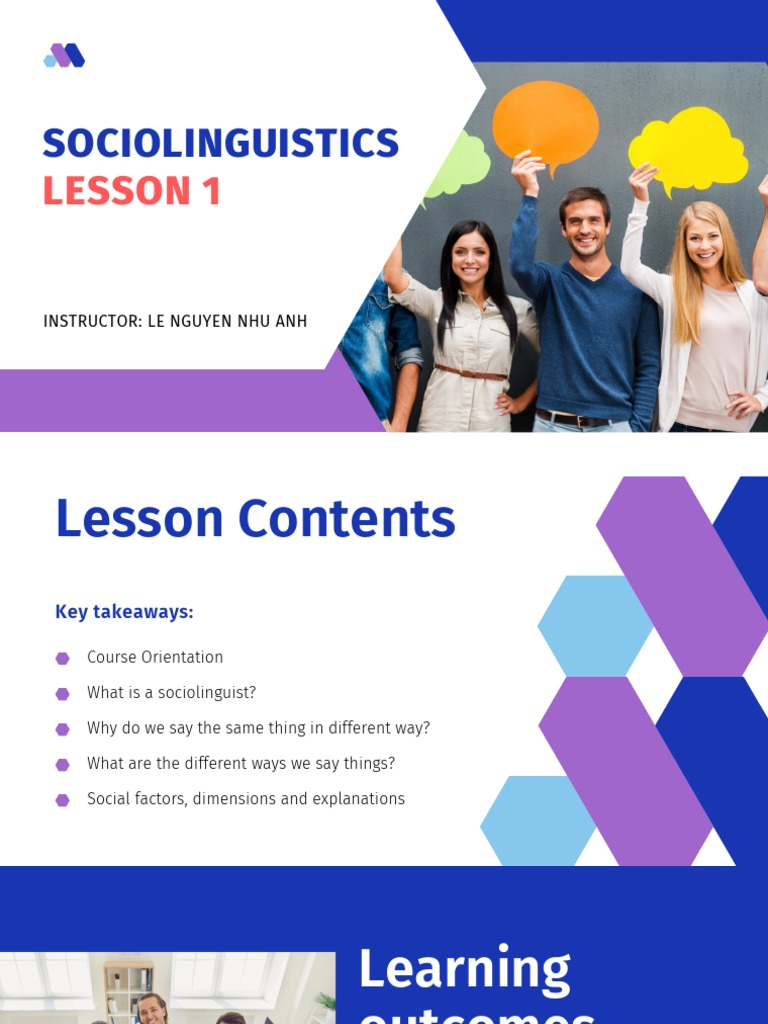 Sociolinguistics Lesson 1 Lecture Slides Pdf Sociolinguistics Dialect