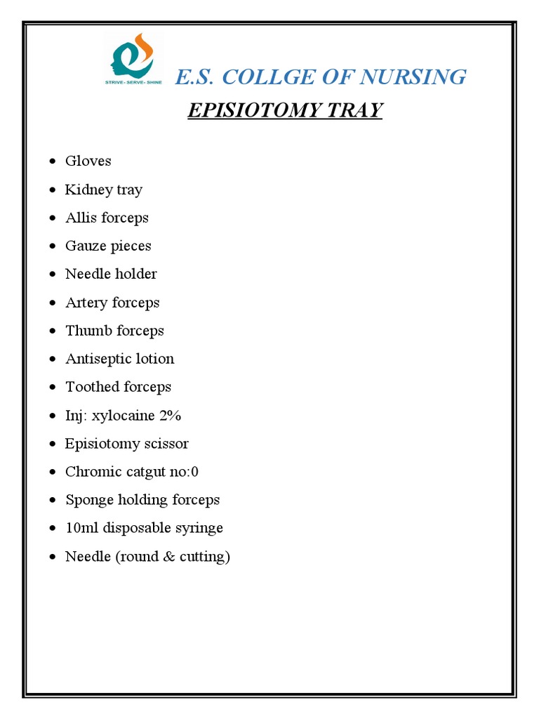 EPISIOTOMY TRAY | PDF