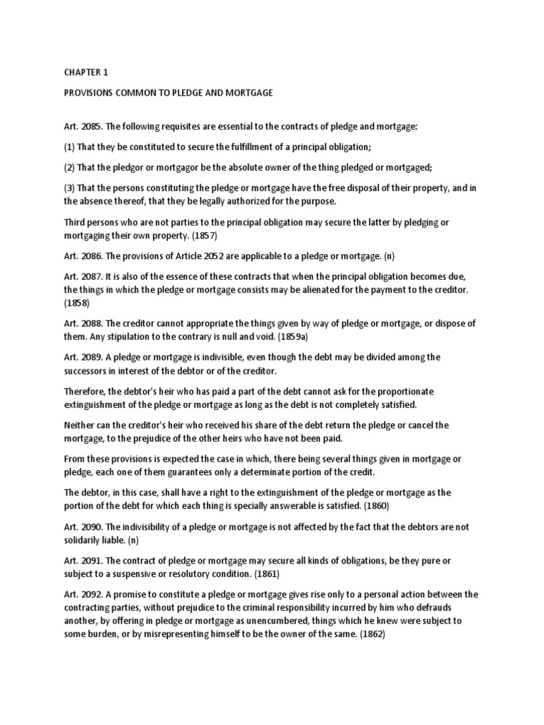 NCC - Pledge and Mortgage | Download Free PDF | Mortgage Law | Auction