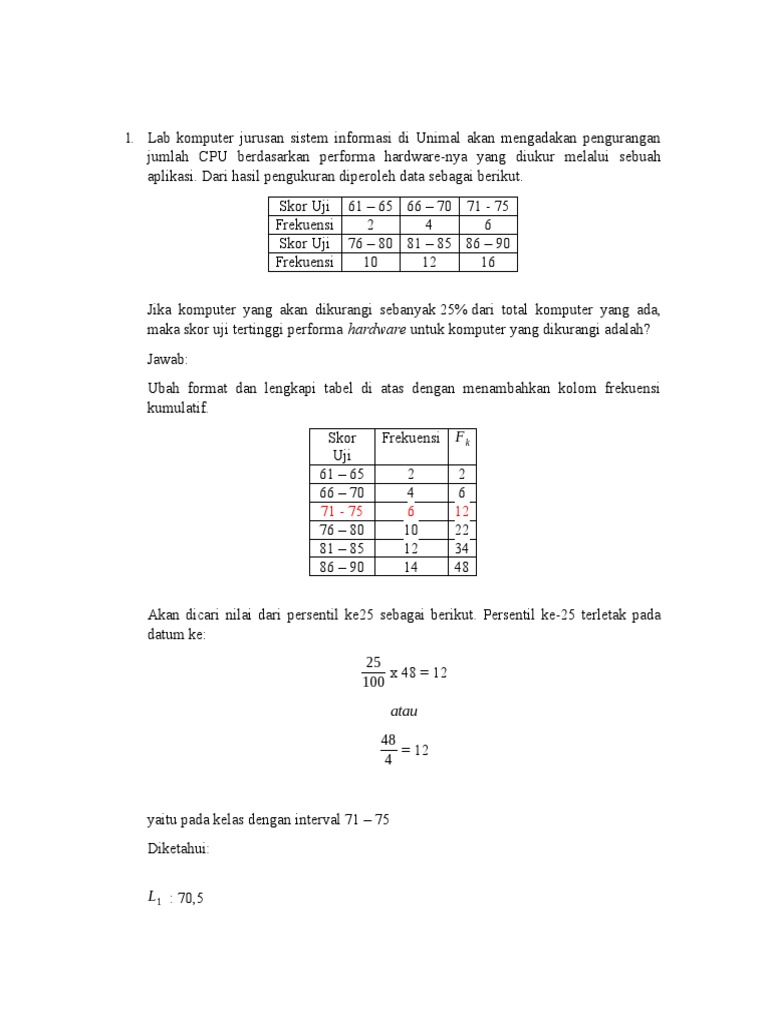 Soal Statistik Pdf