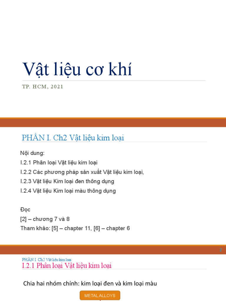 Vat Lieu Co Khi (Moi) 2 - Vat Lieu Kim Loai (Compressed) | PDF