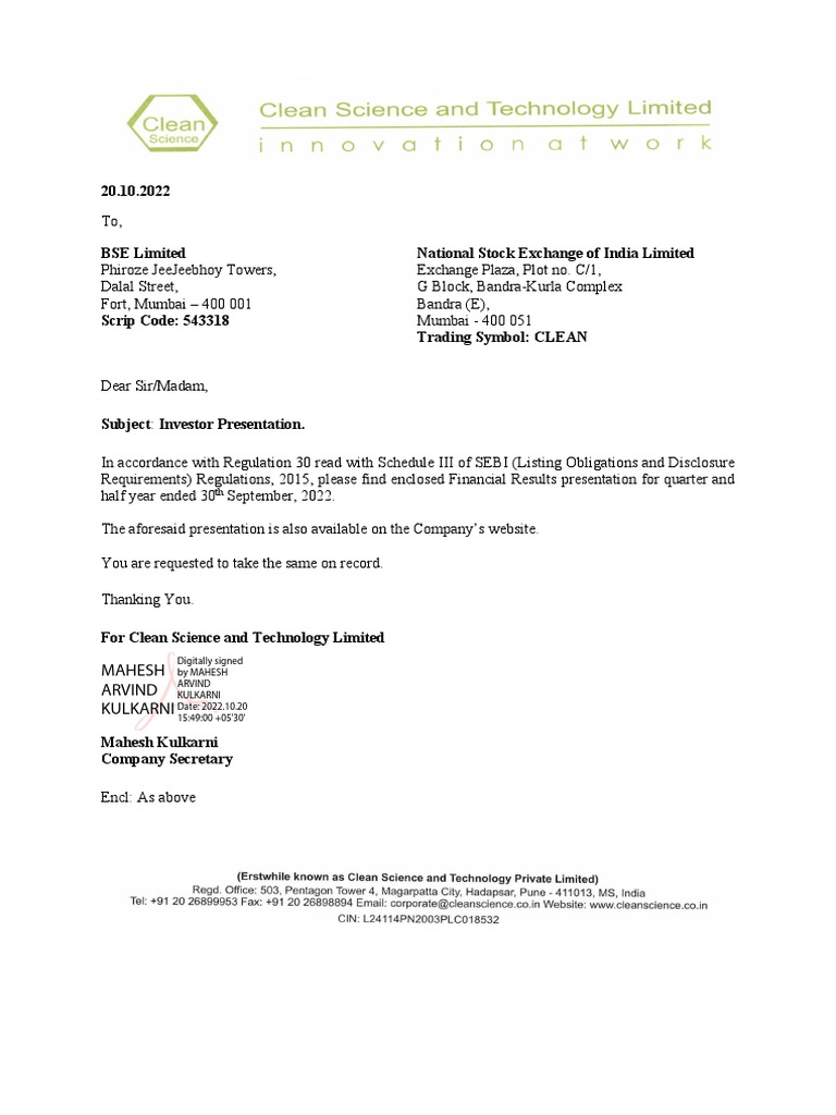 Clean Science | PDF | Balance Sheet | Business