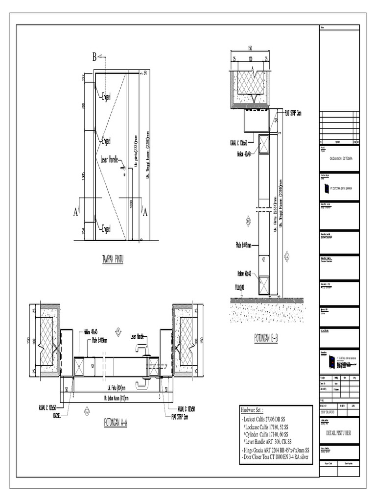 Detail Pintu Besi | PDF