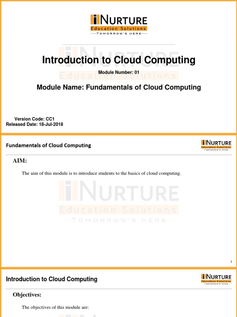Introduction To Cloud Computing | Download Free PDF | Cloud Computing | Software As A Service