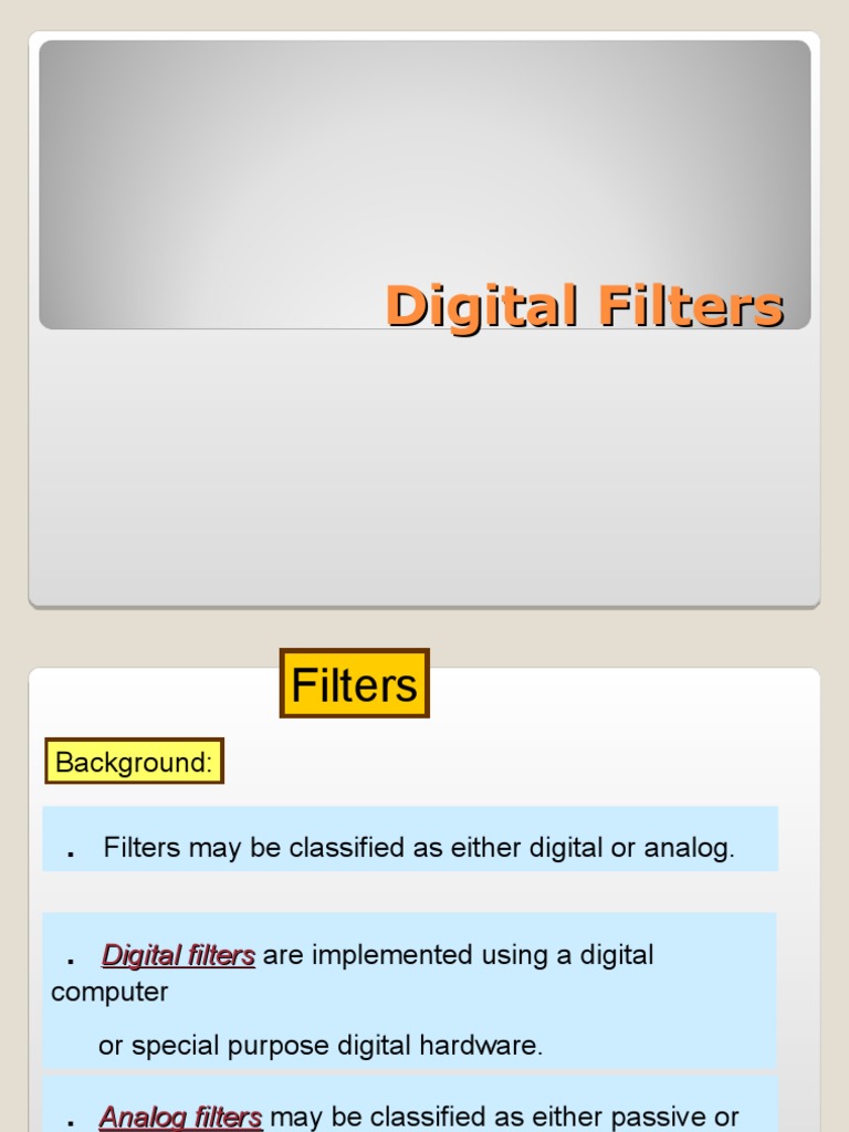 Digital Filters | Download Free PDF | Digital Signal Processing ...