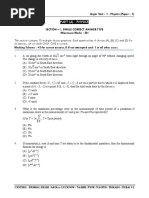 VMC Sose Jee Mains - 1 (Question Paper) | PDF | Mole (Unit) | Force