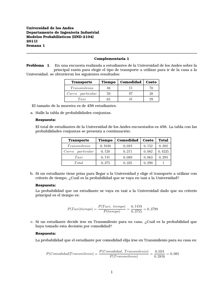 Solucion Complementaria 1 | PDF | Distribución de probabilidad ...