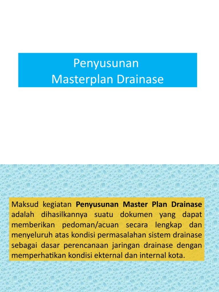 Penyusunan Masterplan Drainase | PDF