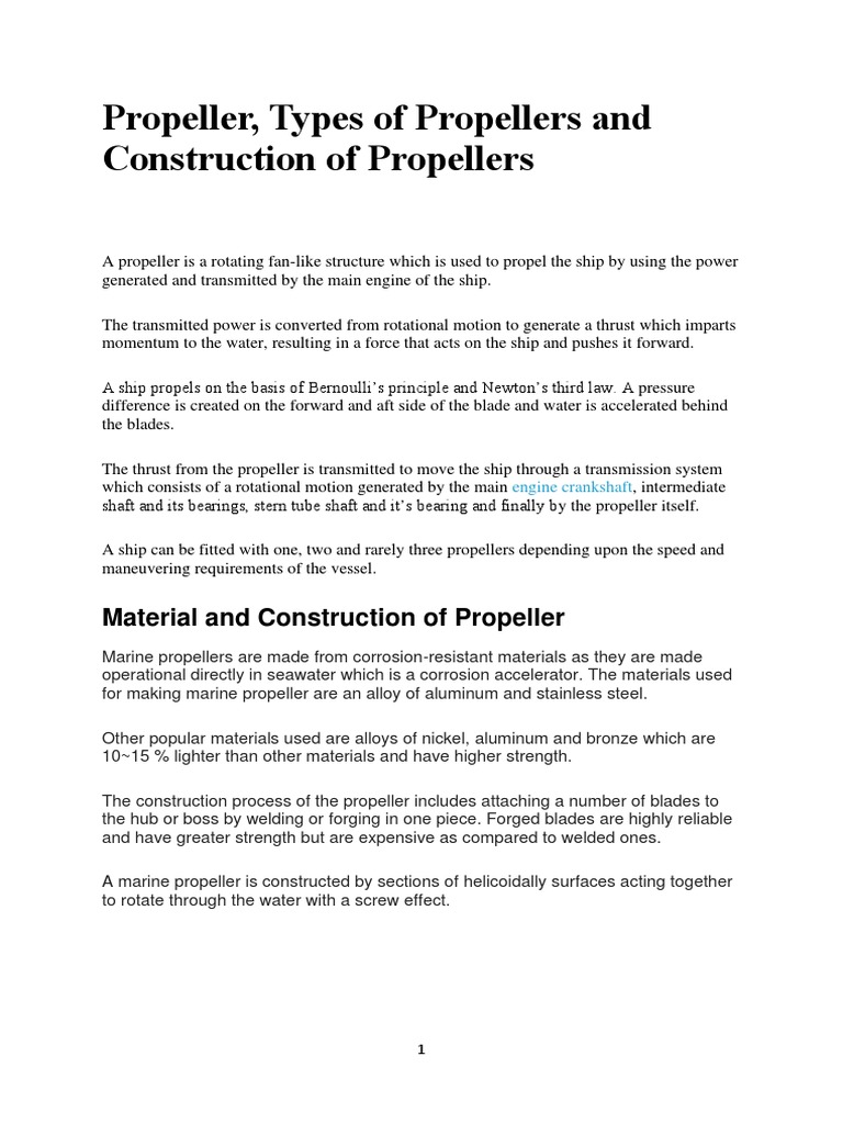 Propeller | PDF | Internal Combustion Engine | Piston