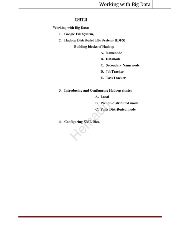BDA Complete Notes | PDF | Apache Hadoop | File System