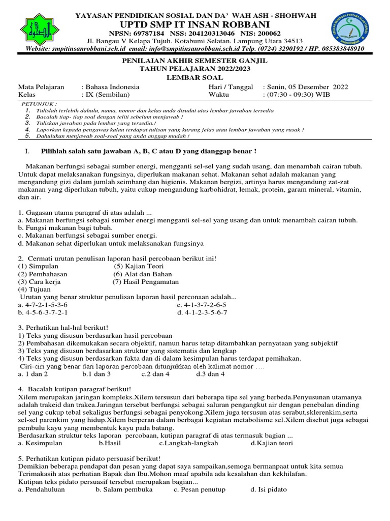 Kelas 9 B.indonesia | PDF