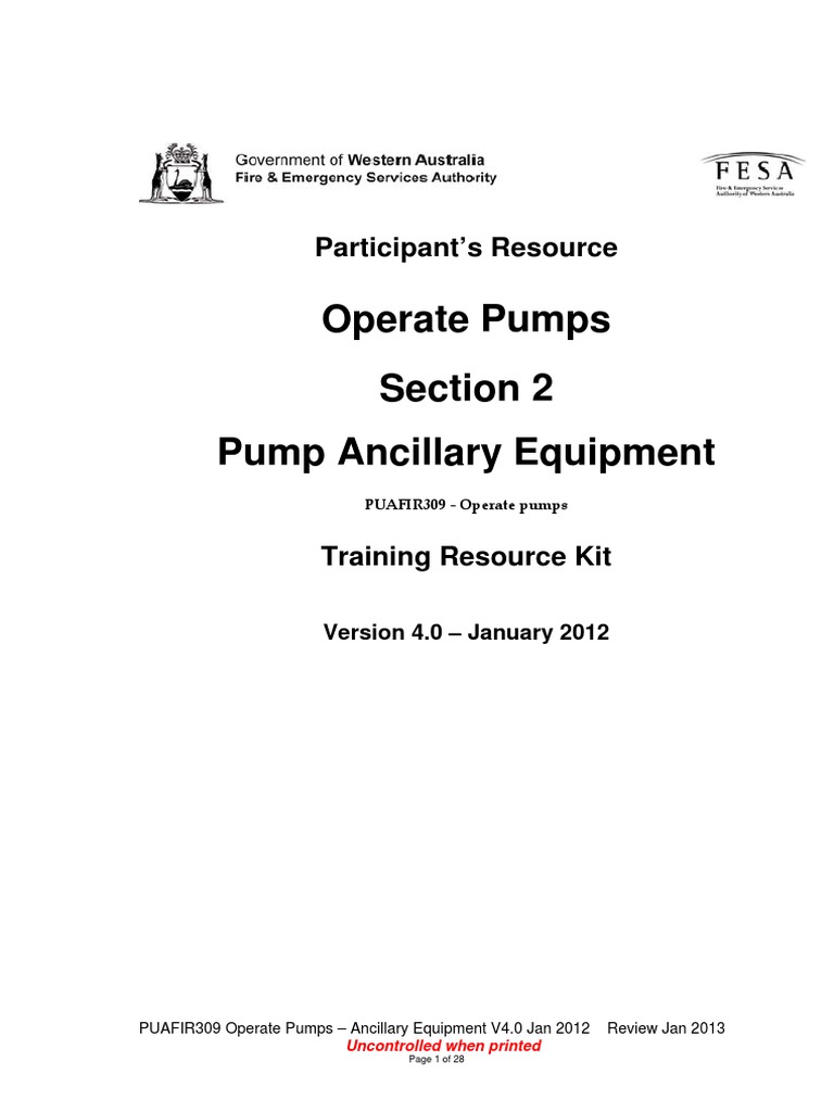 Pump Ancillary Equipment | PDF | Pump | Valve
