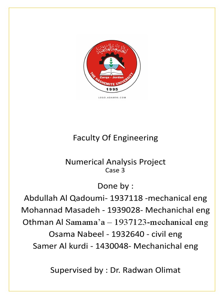 Analysis of Numerical Problems Using MATLAB: A Case Study of Mechanical ... Analysis of Numerical Problems Using MATLAB: A Case Study of Mechanical ...