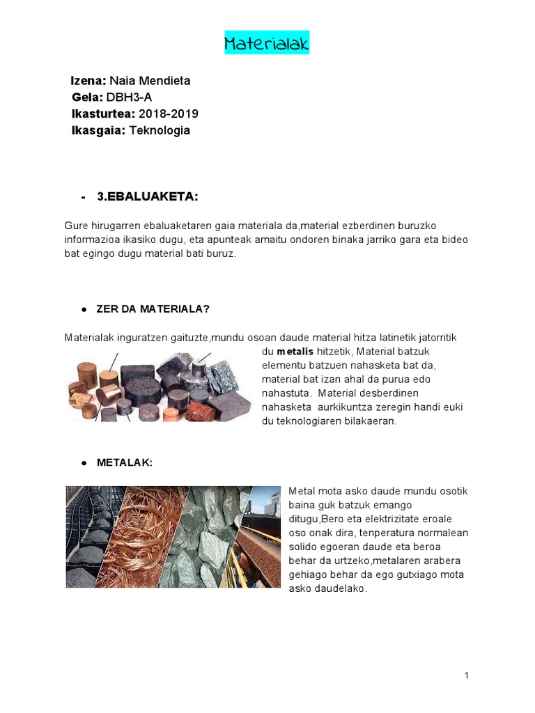 Materialak | PDF