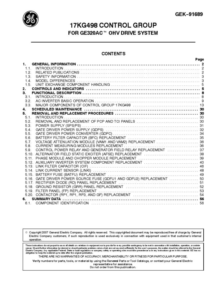 GEK - 91689 (2) Gabinete | PDF | Power Inverter | Electric Motor