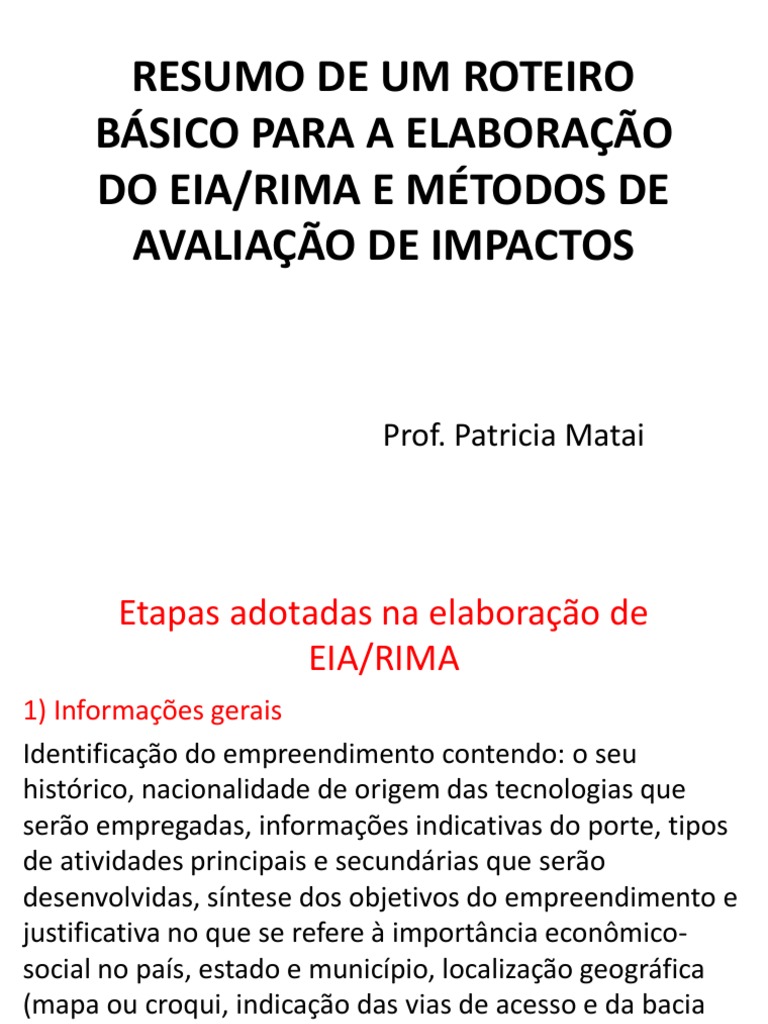 Roteiro EIA Rima | PDF | Ambiente natural | Science