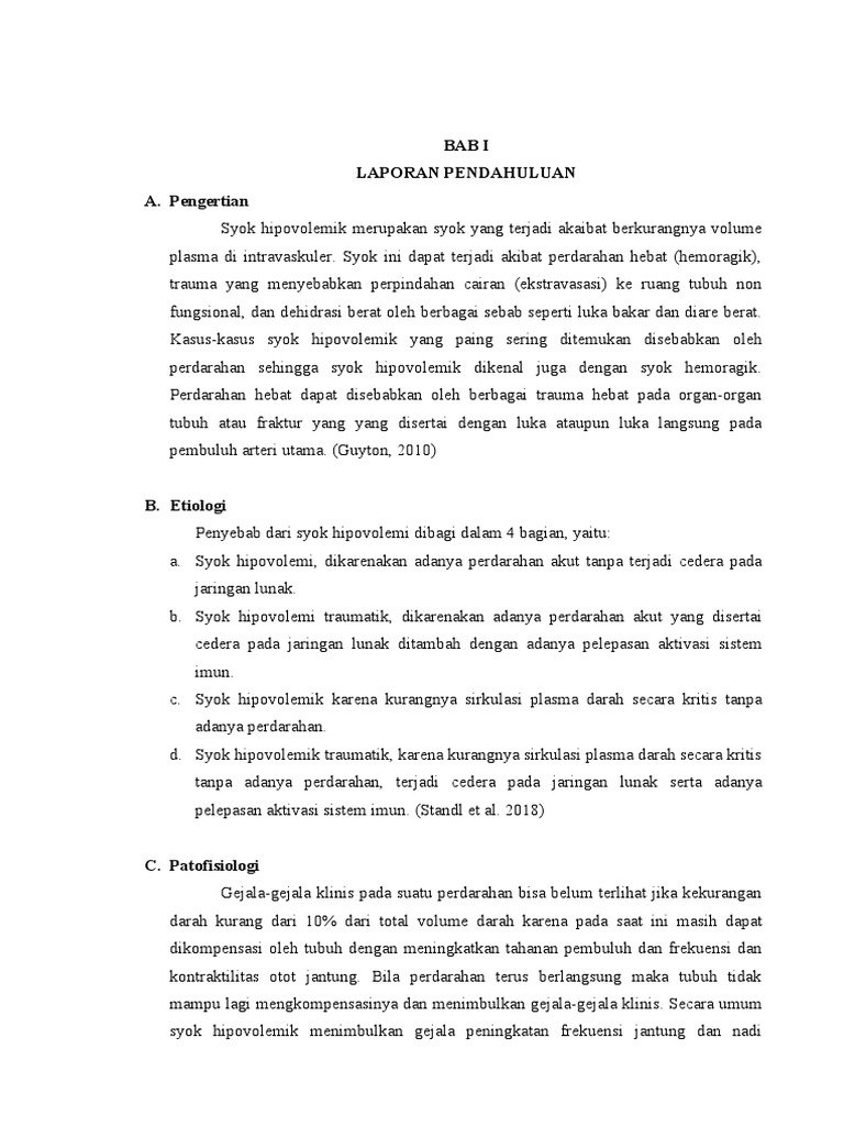 LP Syok Hipovolemik | PDF