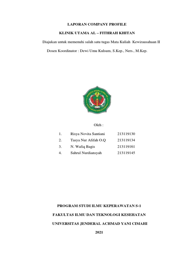 Laporan Company Profile Kwu Ii Kel 4 | PDF