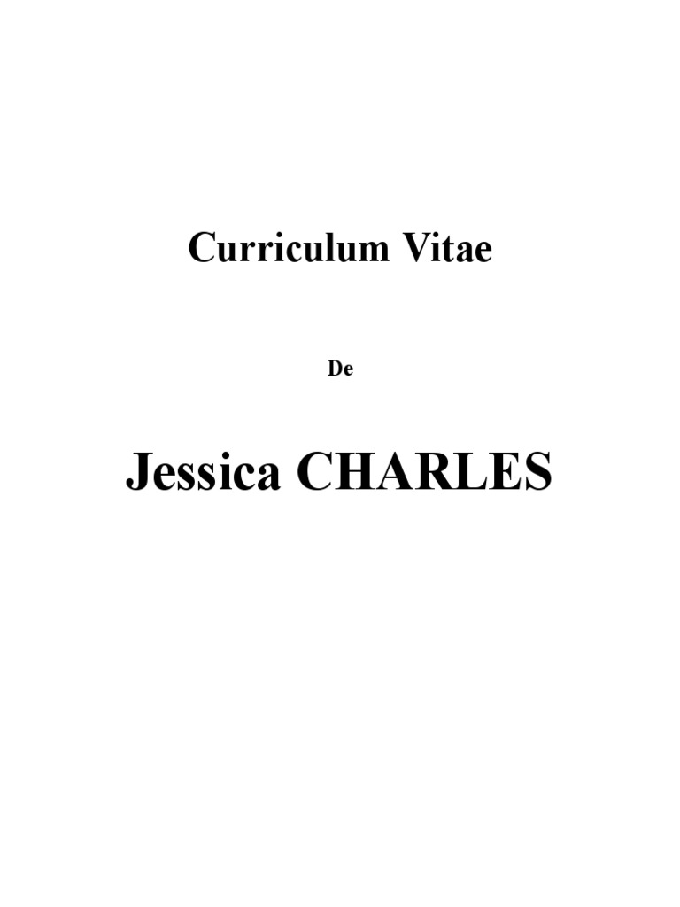 CV de Jessica Charles | PDF | Affaires