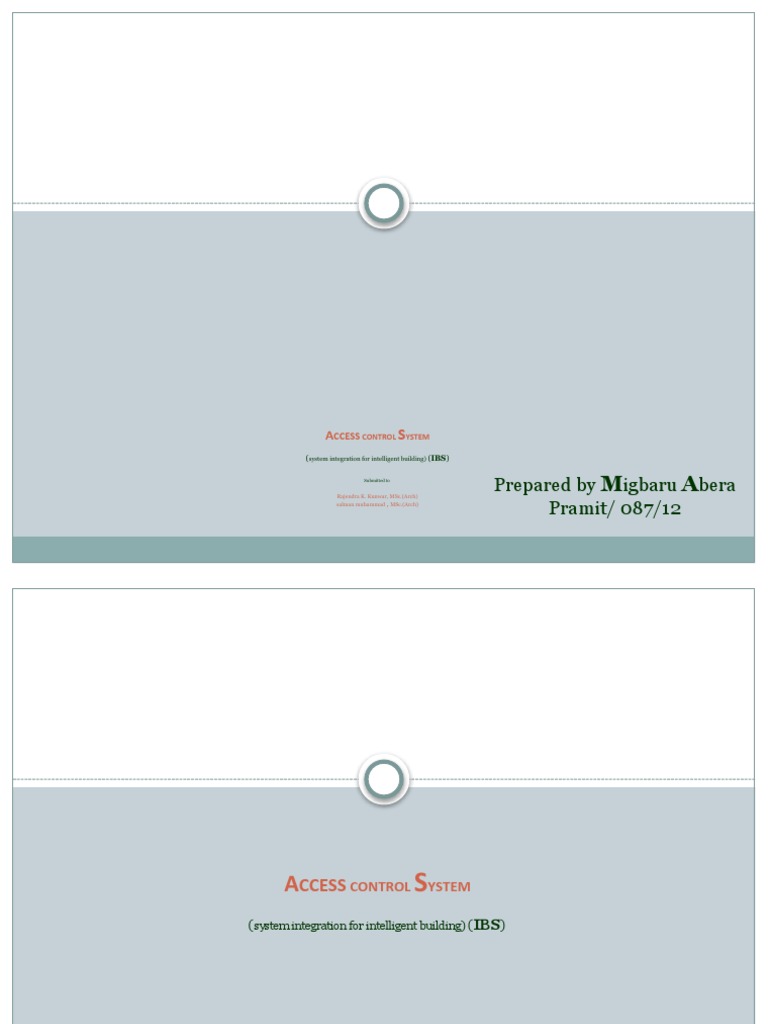 Access Control System PDF | PDF | Access Control | Computer Security