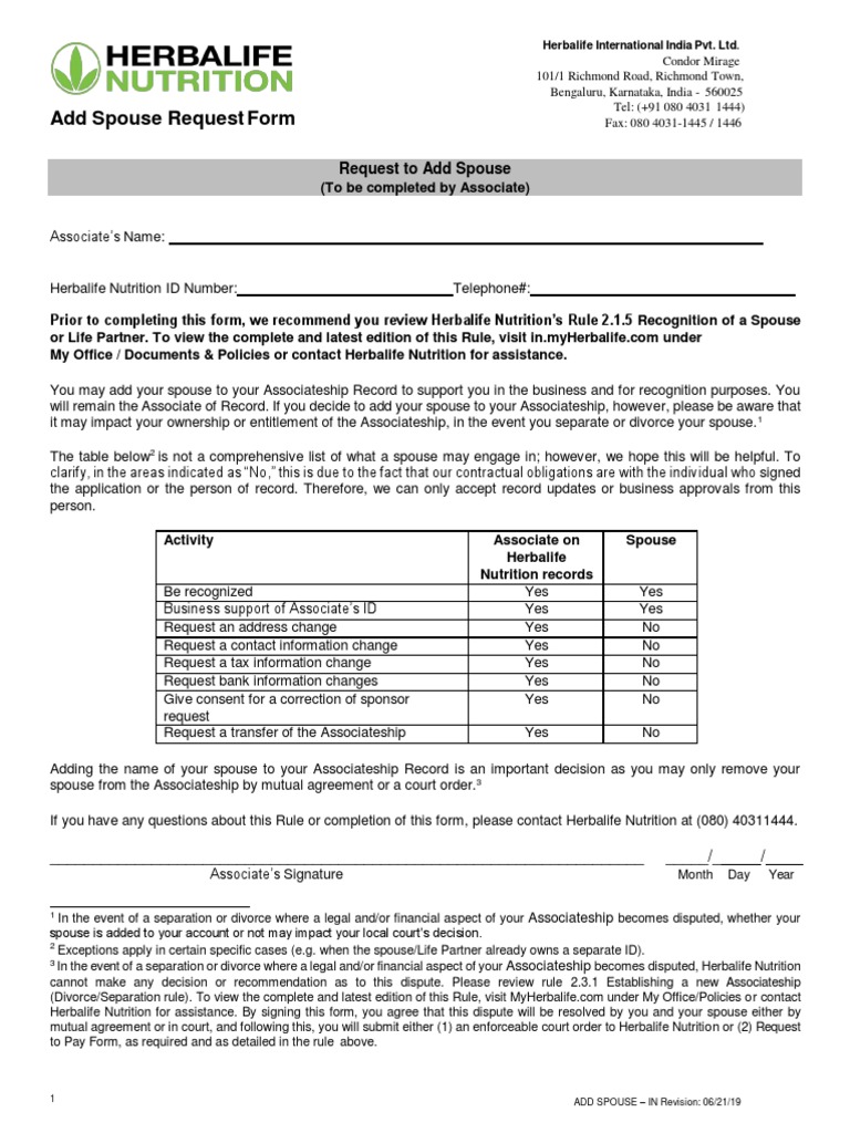 Add Spouse Request Form | PDF | Notary Public | Divorce