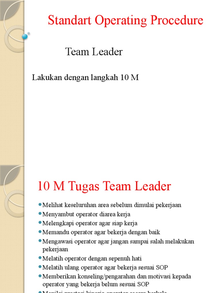 PTT SOP Leader | PDF | Teknologi & Rekayasa