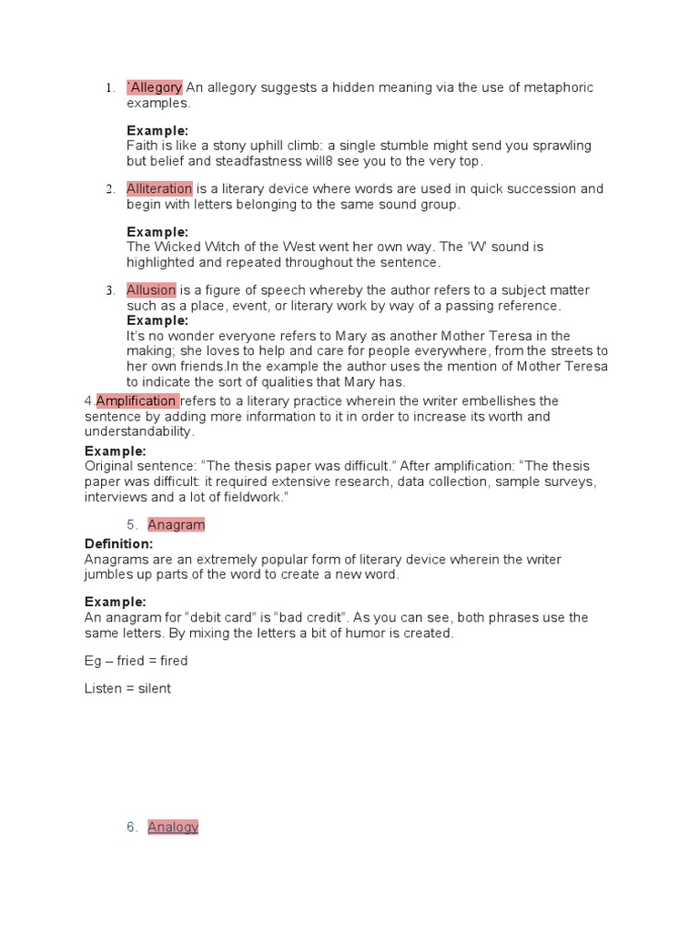 Literary Devices | PDF | Poetry | Irony